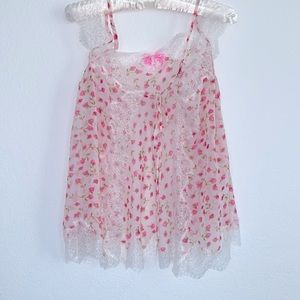 Victoria's Secret | Intimates & Sleepwear | Small Sheer Rose Lace Trim ...